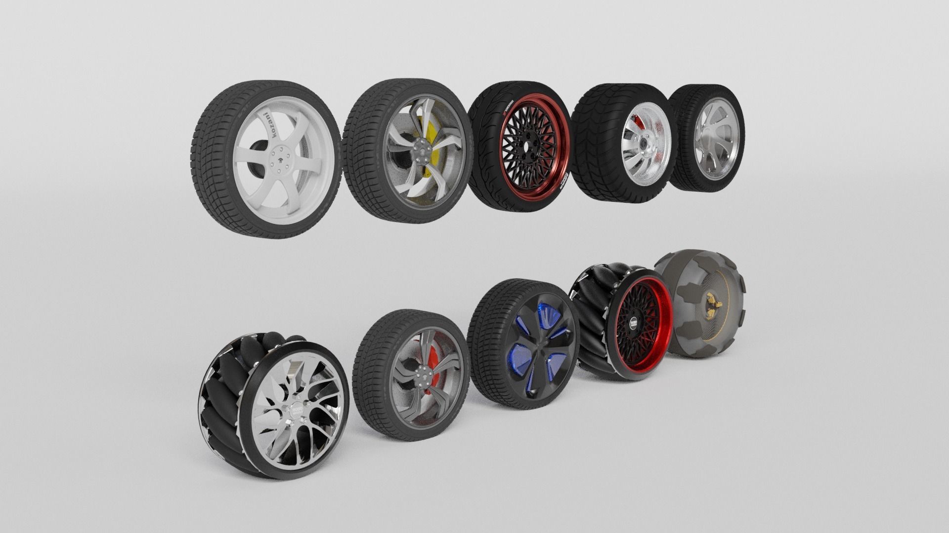 A Collection of car wheels 3D Model 3D model | CGTrader