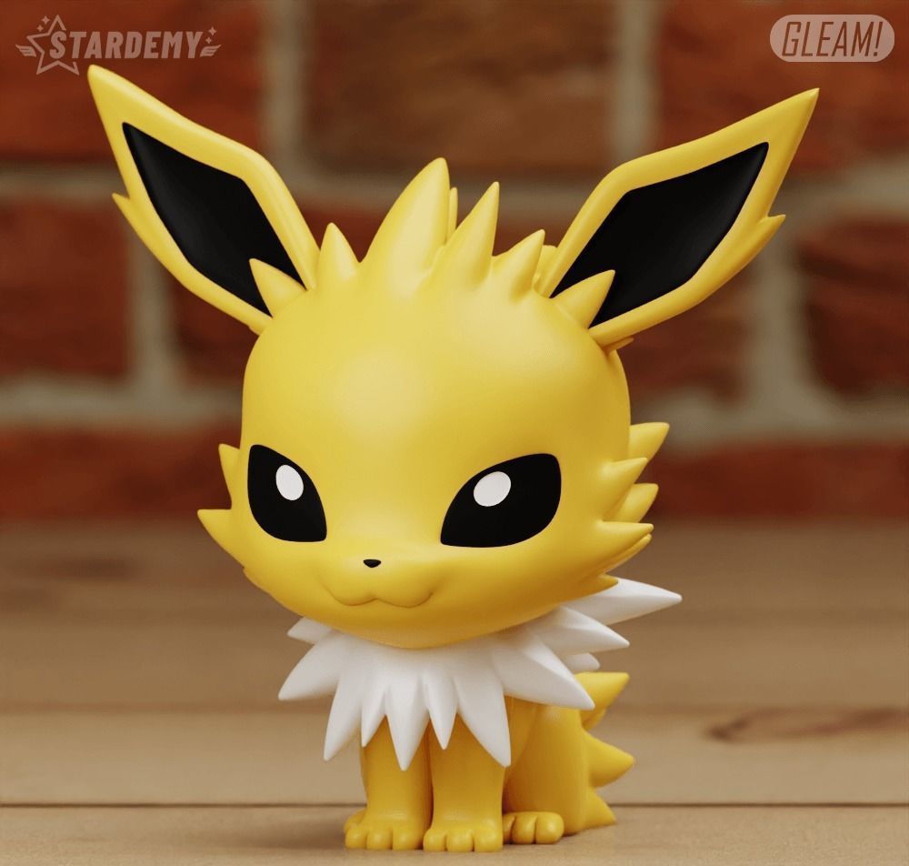 JOLTEON CHIBI 2 MODELS EASY TO PRINT CUTE POKEMON EEVEE 3D model 3D ...