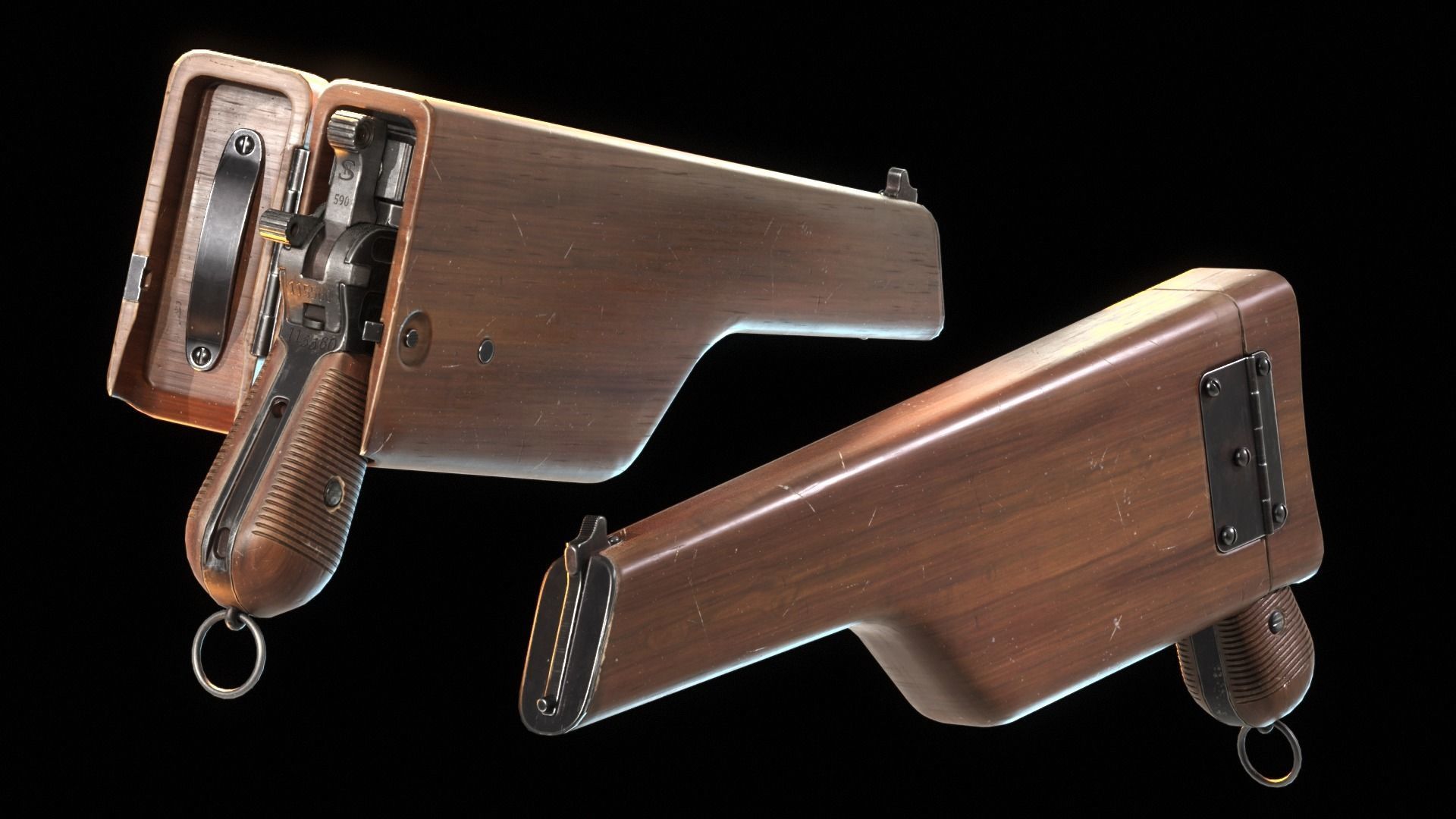 3D model Mauser C96 Pistol Low Poly Game Model VR / AR / low-poly ...