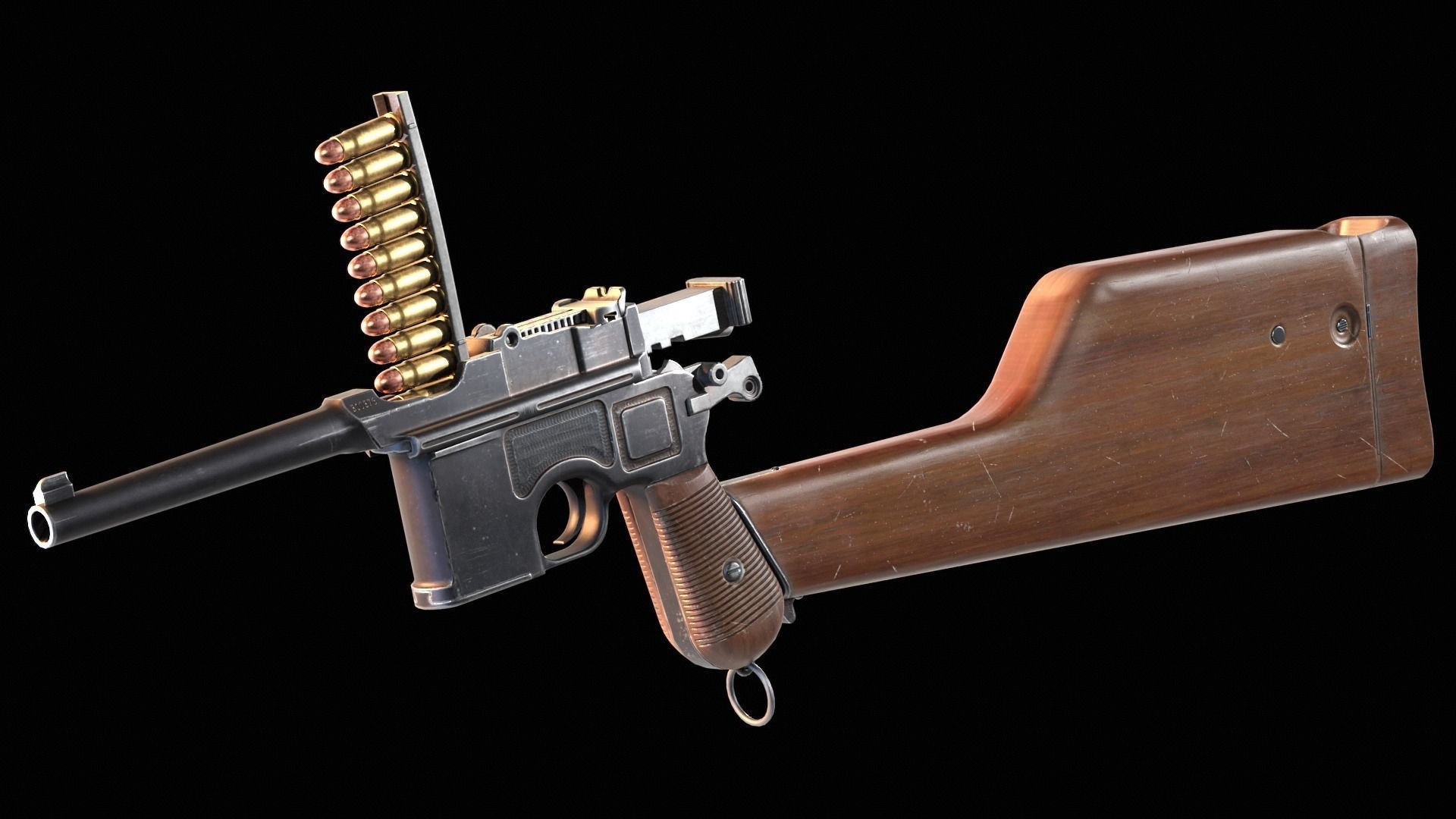 3D model Mauser C96 Pistol Low Poly Game Model VR / AR / low-poly | CGTrader