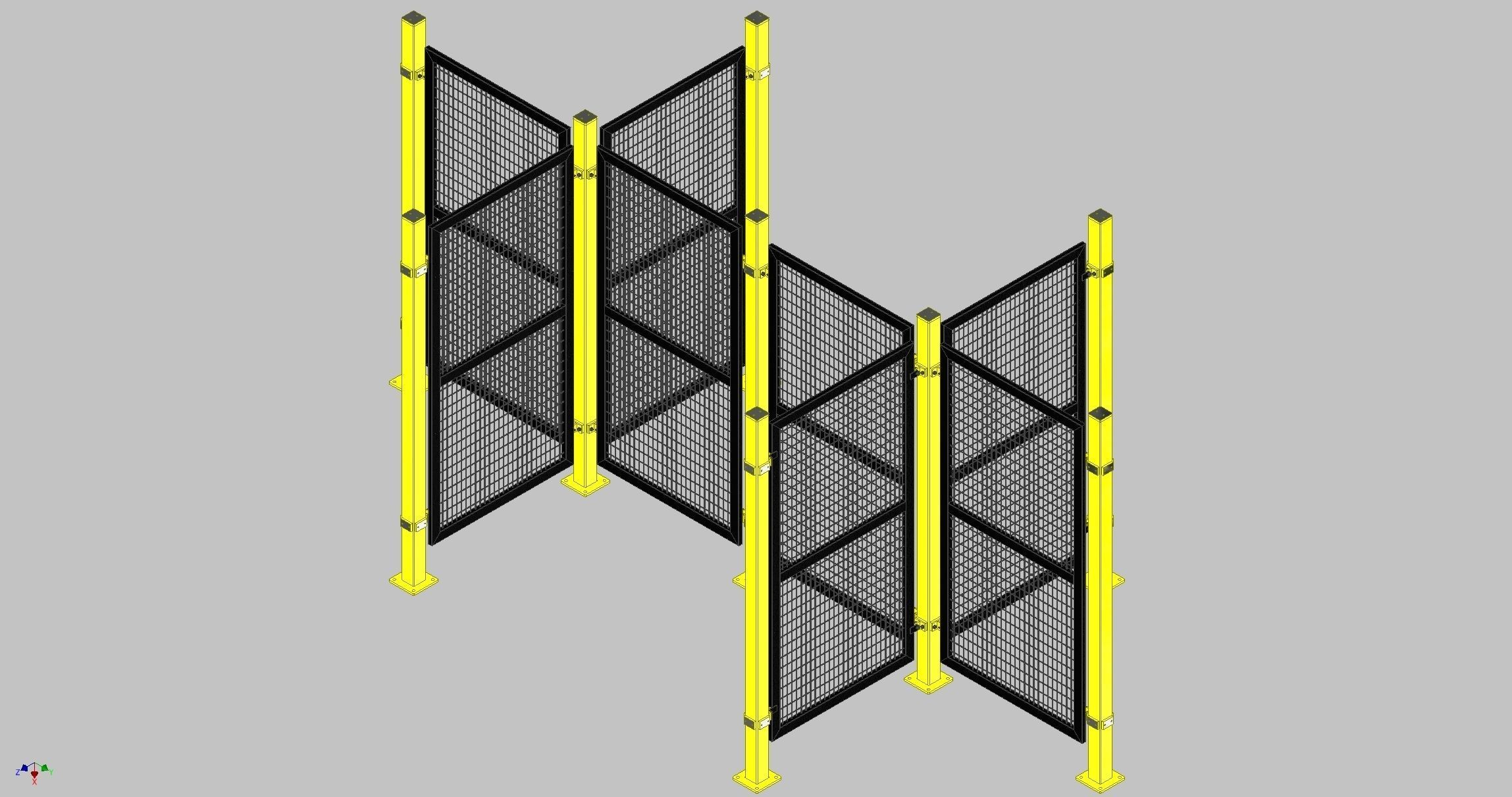 26348-SAFETY FENCE 8 UNIT 3D model | CGTrader