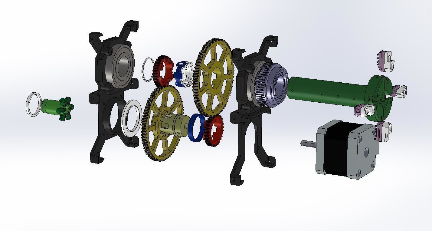3D model of a rotary axle with a four-jaw chuck 3D model 3D printable ...