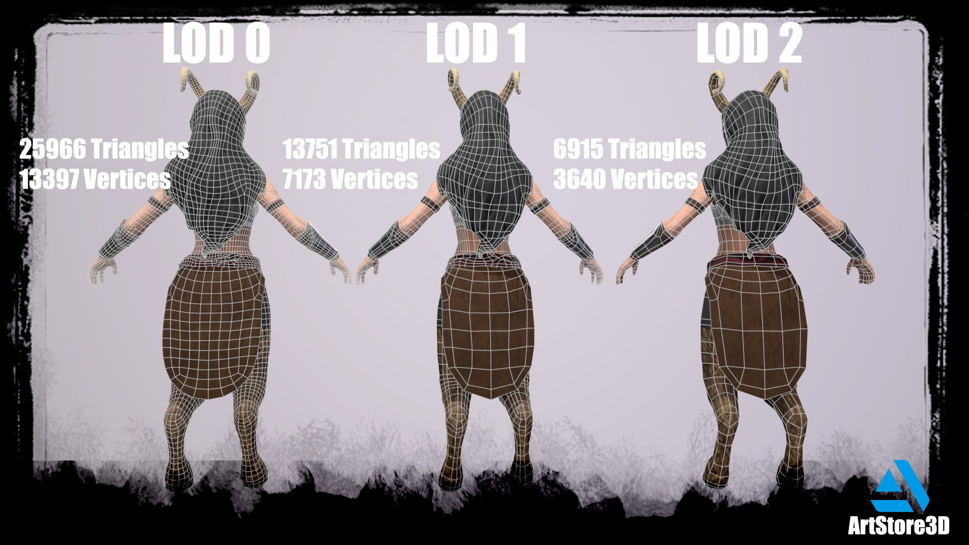 3D model SATYR - Female VR / AR / low-poly | CGTrader