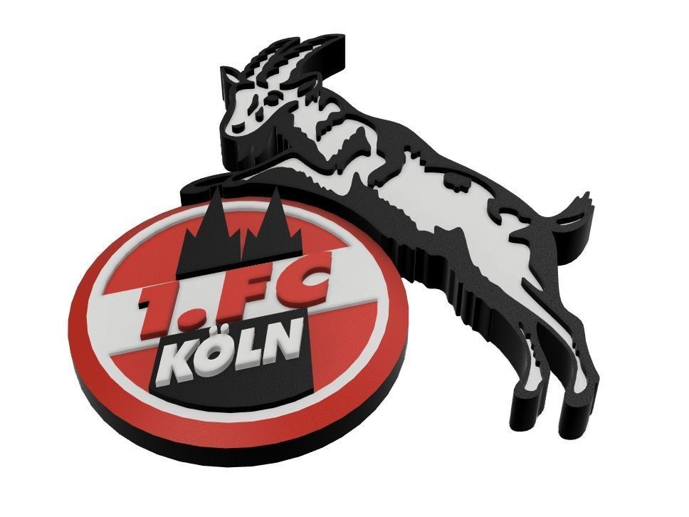 FC Koln Wall Sign 3D model 3D printable | CGTrader