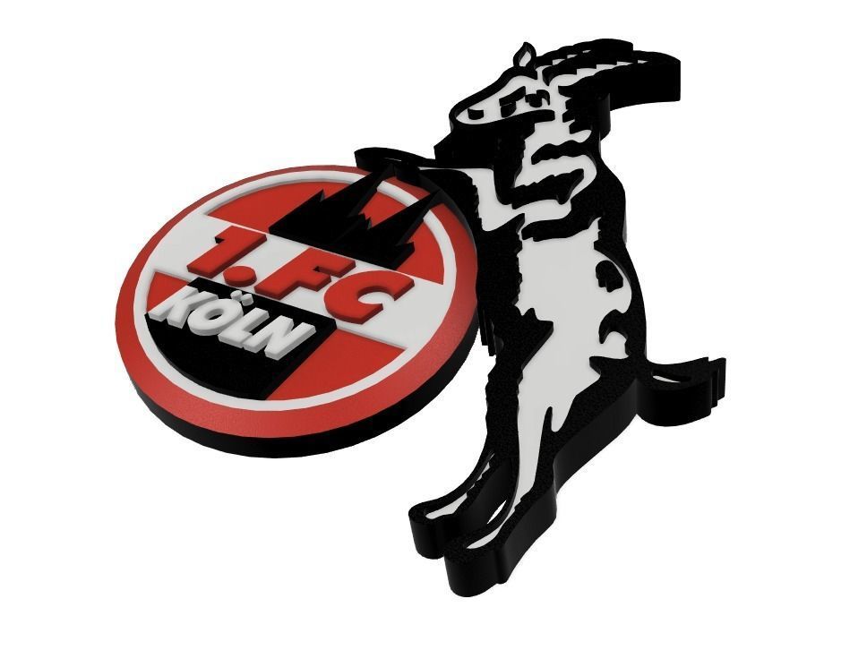 FC Koln Wall Sign 3D model 3D printable | CGTrader