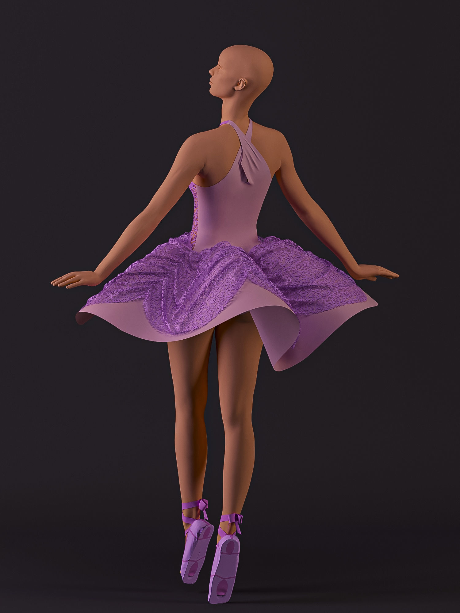 Ballet dress and shoes 3D model | CGTrader