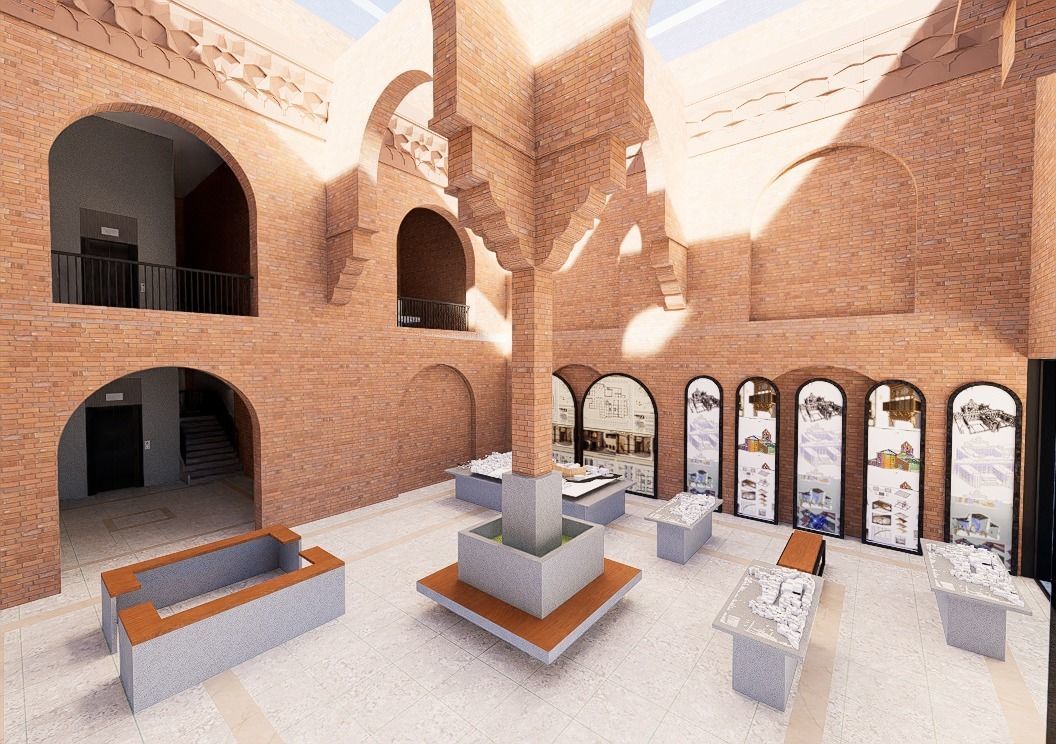 archaeological research and interpretation center 3D model animated ...