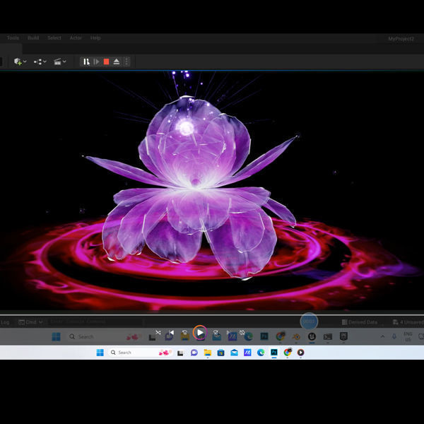 3D model Unreal engine 5 particles flower peony FX animation VR / AR ...