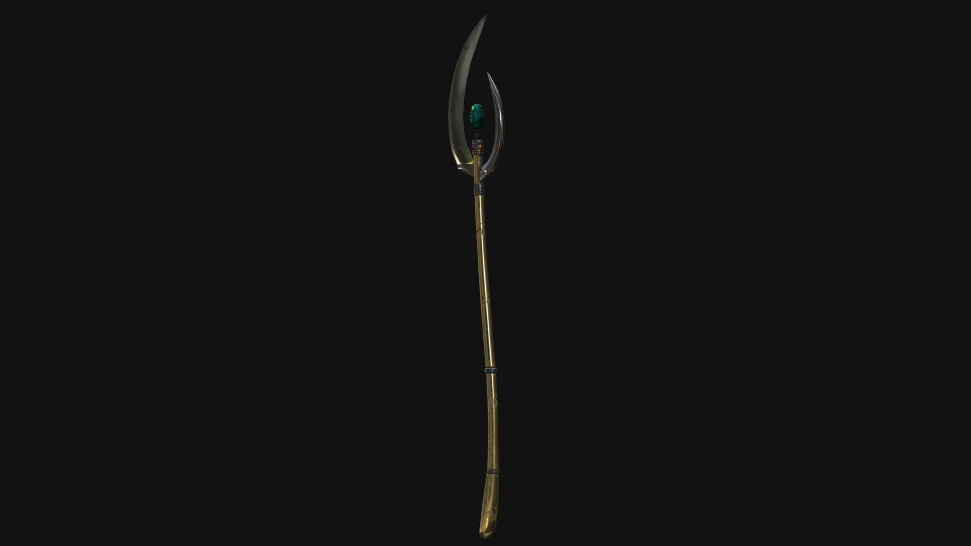 Magic Weapon with crystal - high poly 3D model | CGTrader