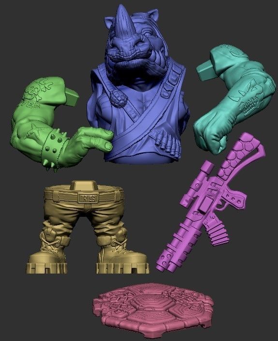 Rocksteady Fanart 3D model 3D printable | CGTrader