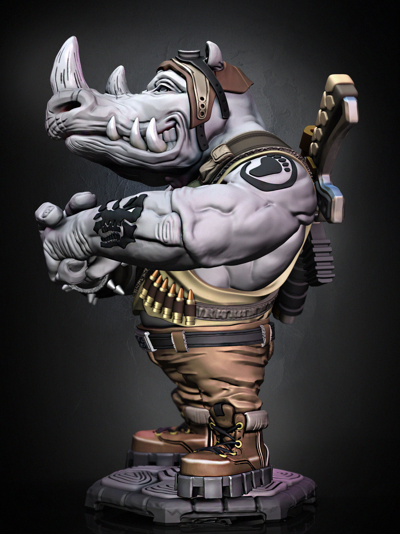 Rocksteady Fanart 3D model 3D printable | CGTrader
