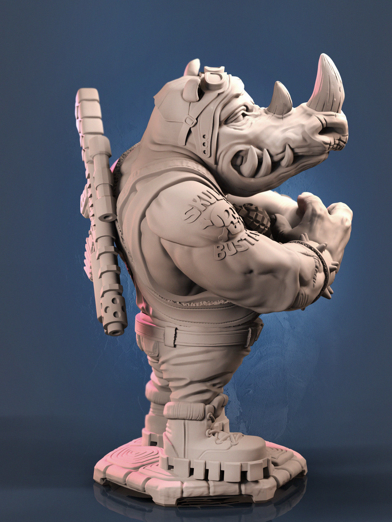 Rocksteady Fanart 3D model 3D printable | CGTrader