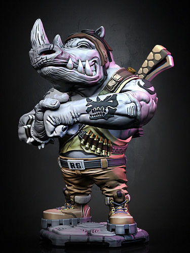 Rocksteady Fanart 3D model 3D printable | CGTrader