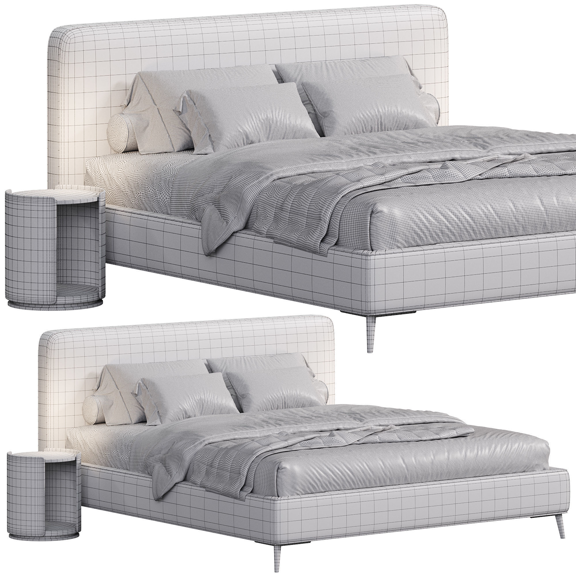 Malfa bed by Como Casa 3D model | CGTrader