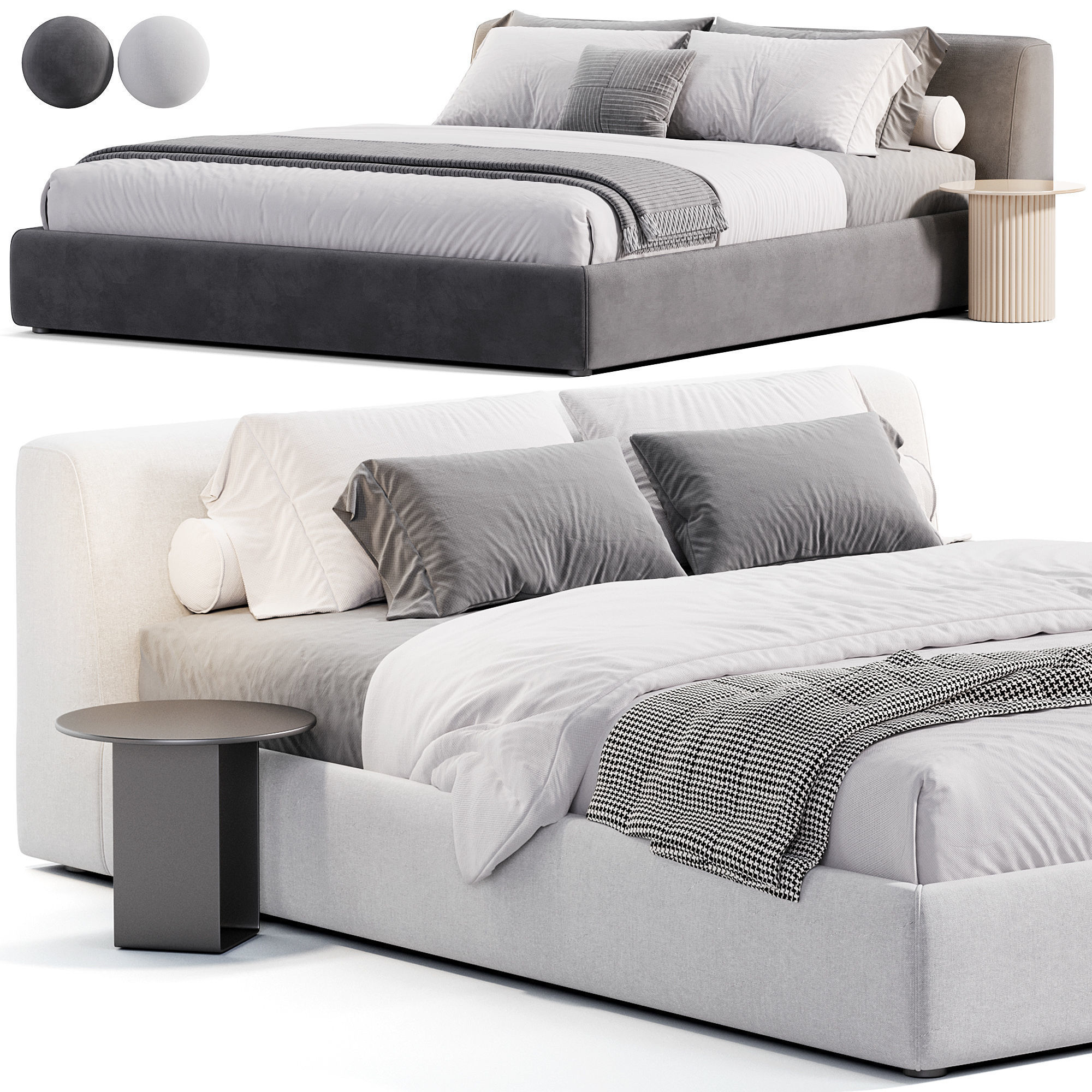 Sava bed by Como Casa 3D model | CGTrader