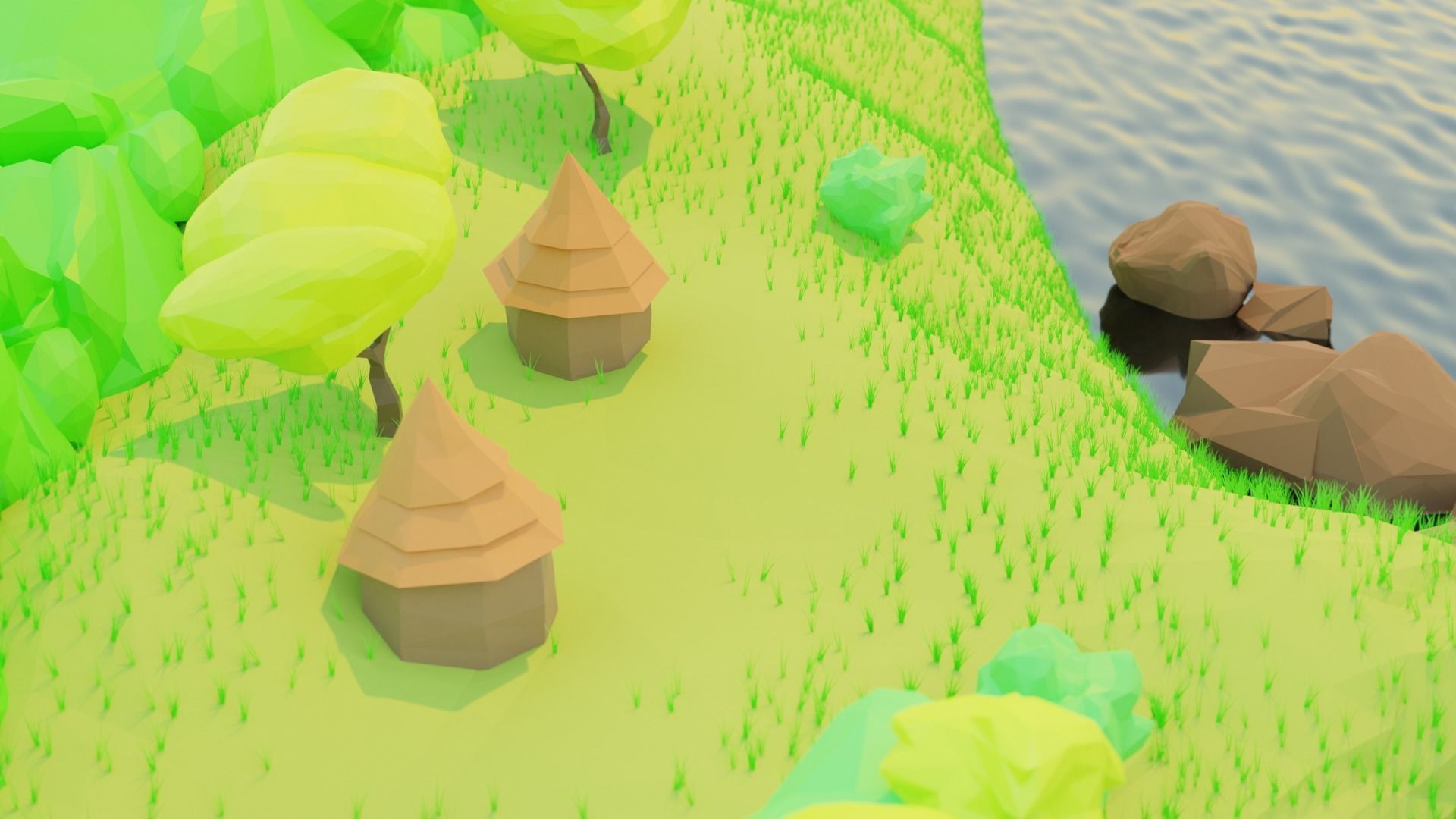 African Landscape low-poly 1 by George Keita free VR / AR / low-poly 3D ...