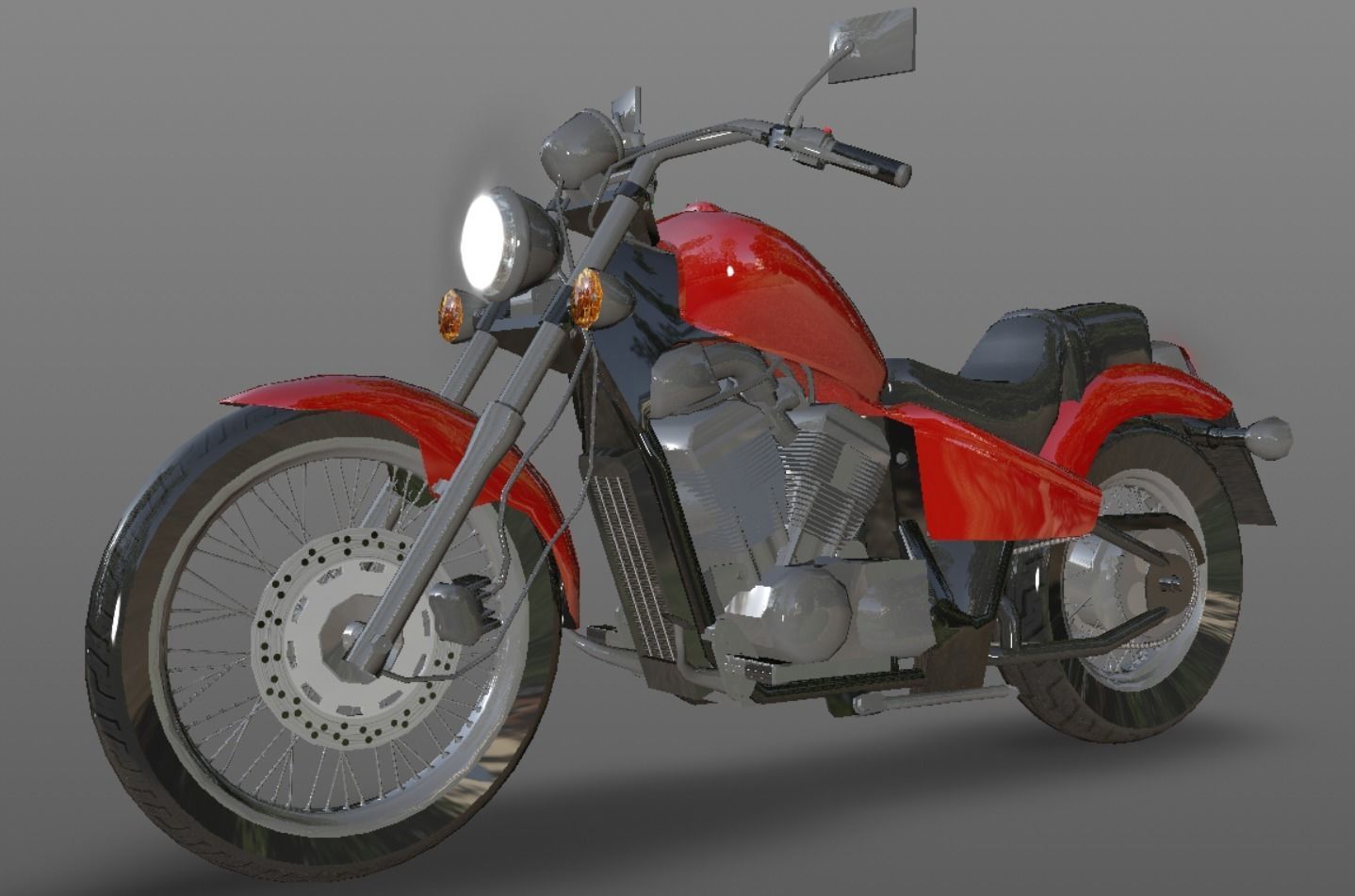 3D model Honda Shadow Bike 3D Model - Ready Game Asset VR / AR / low ...