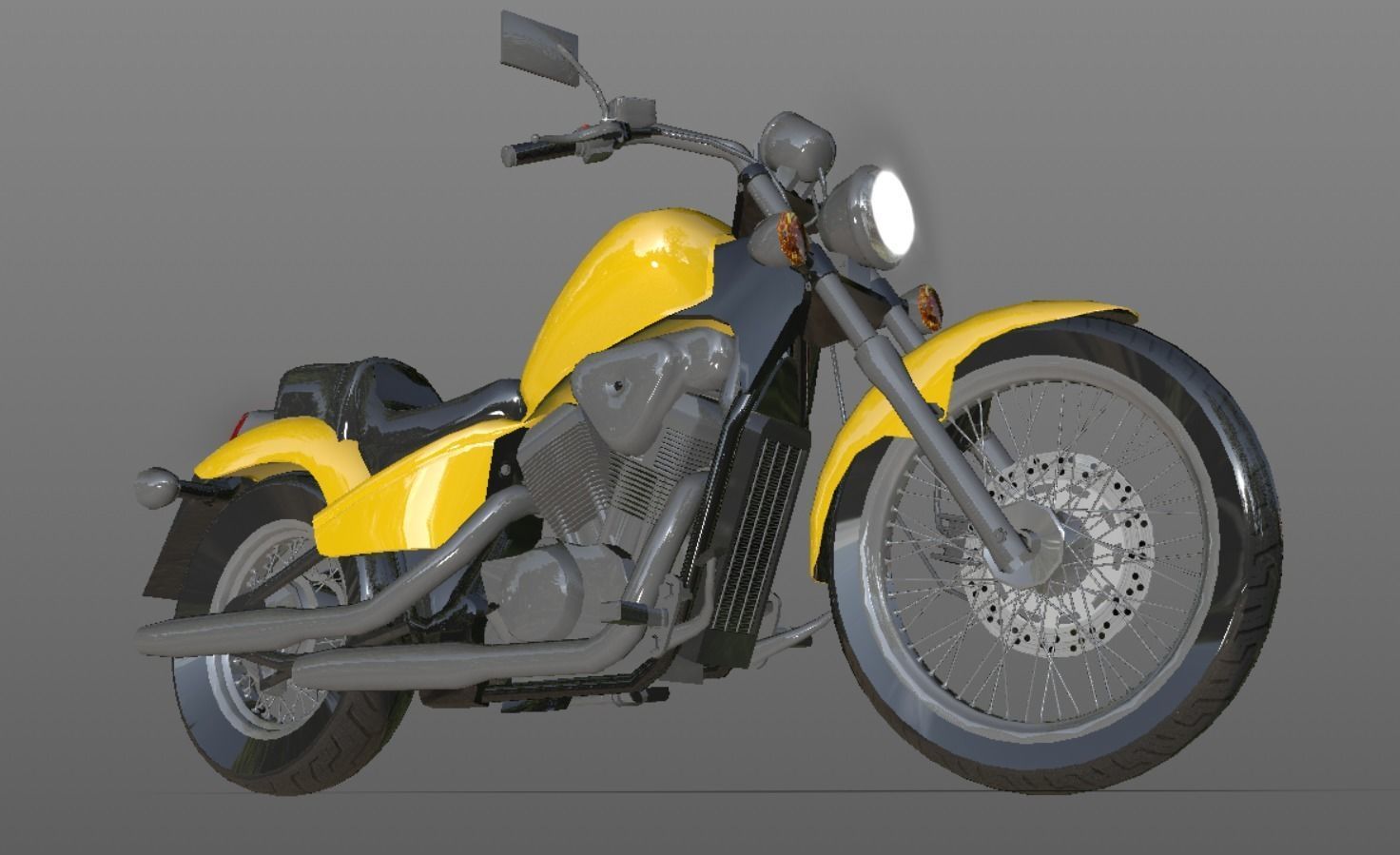 3D model Honda Shadow Bike 3D Model - Ready Game Asset VR / AR / low-poly | CGTrader