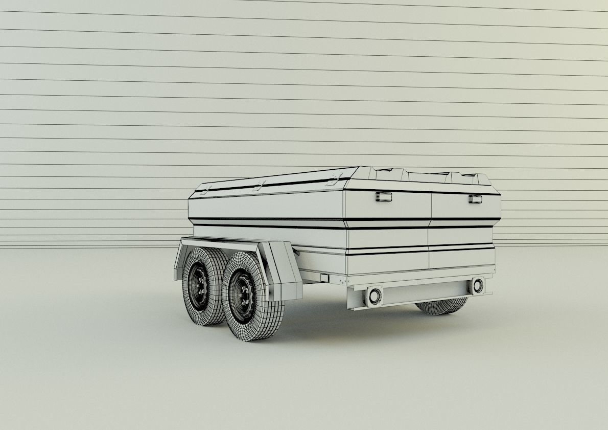 vehicle trailer 111 3D model | CGTrader