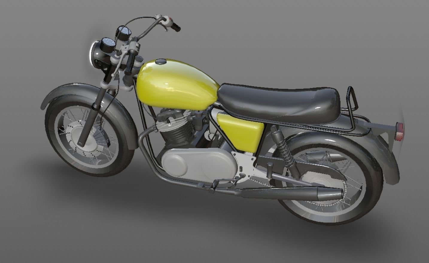 3D model Honda cb25 Bike 3D Model Cafe Bike Game Ready Asset VR / AR ...