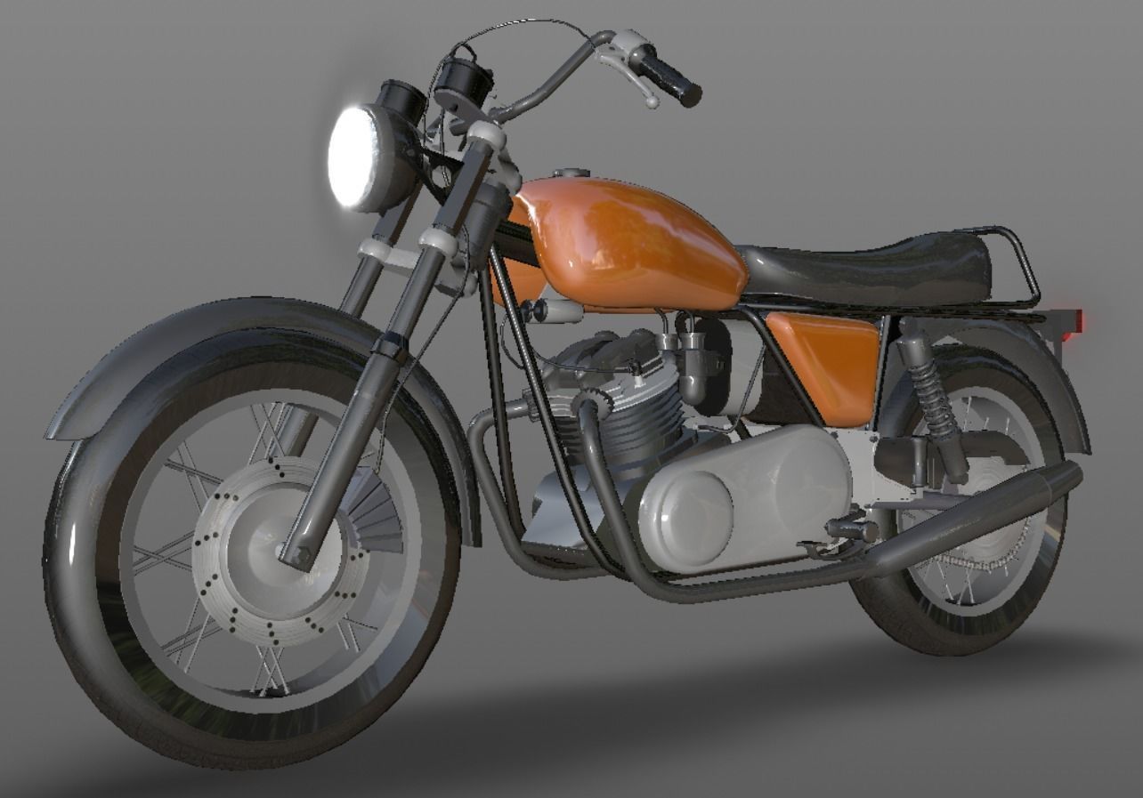 3D model Honda cb25 Bike 3D Model Cafe Bike Game Ready Asset VR / AR ...