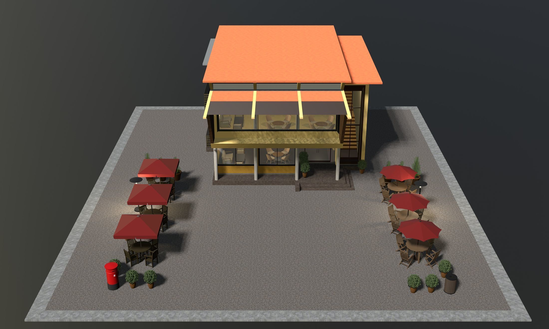Cafe 2023-0007 3D model | CGTrader