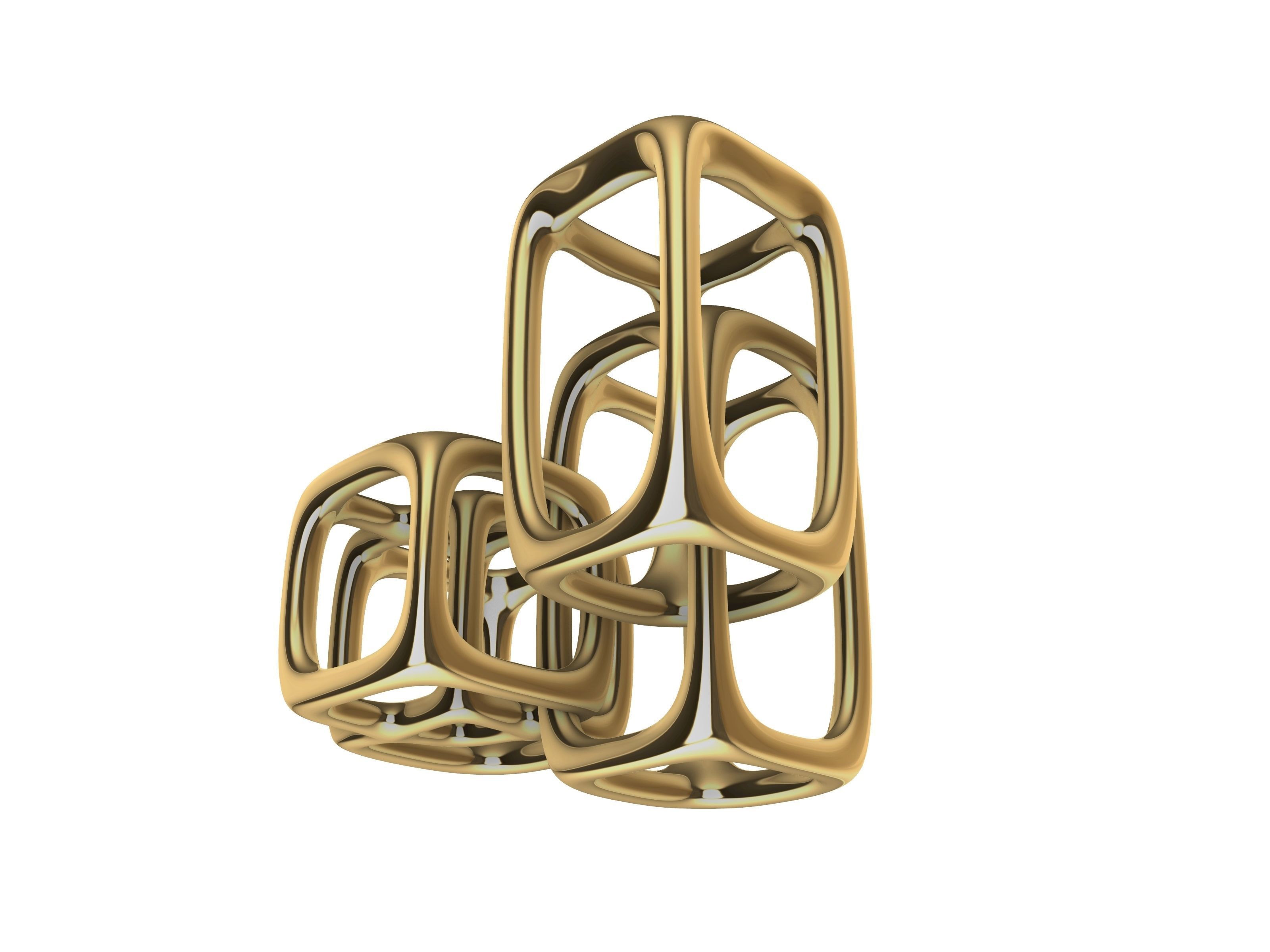 art deco cuboid pendant stl verified 3D model 3D printable | CGTrader