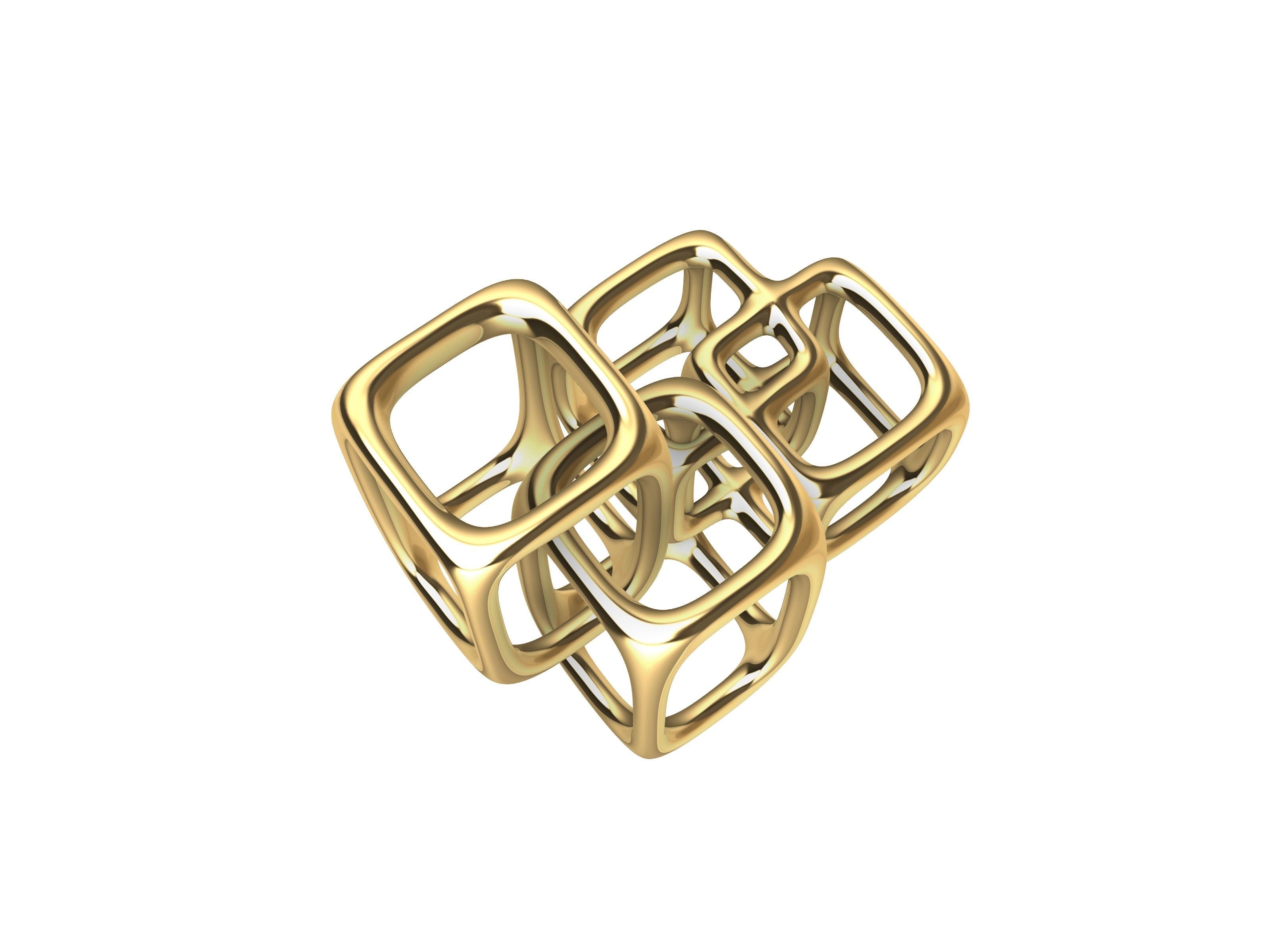 art deco cuboid pendant stl verified 3D model 3D printable | CGTrader