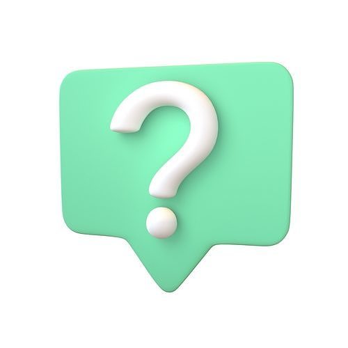 3D model Question Mark Speech bubble V3 002 VR / AR / low-poly | CGTrader