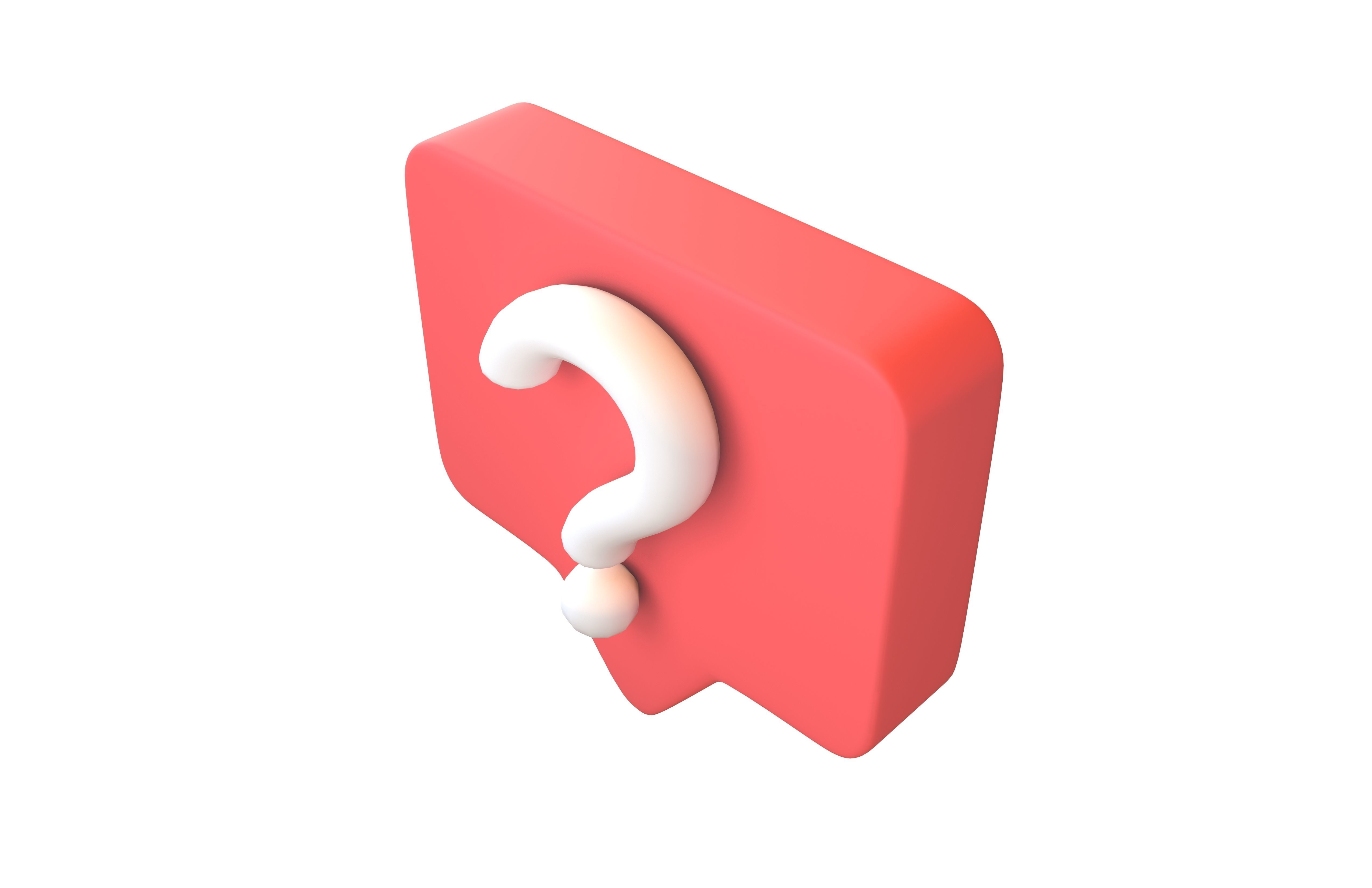 3D model Question Mark Speech bubble V3 004 VR / AR / low-poly | CGTrader