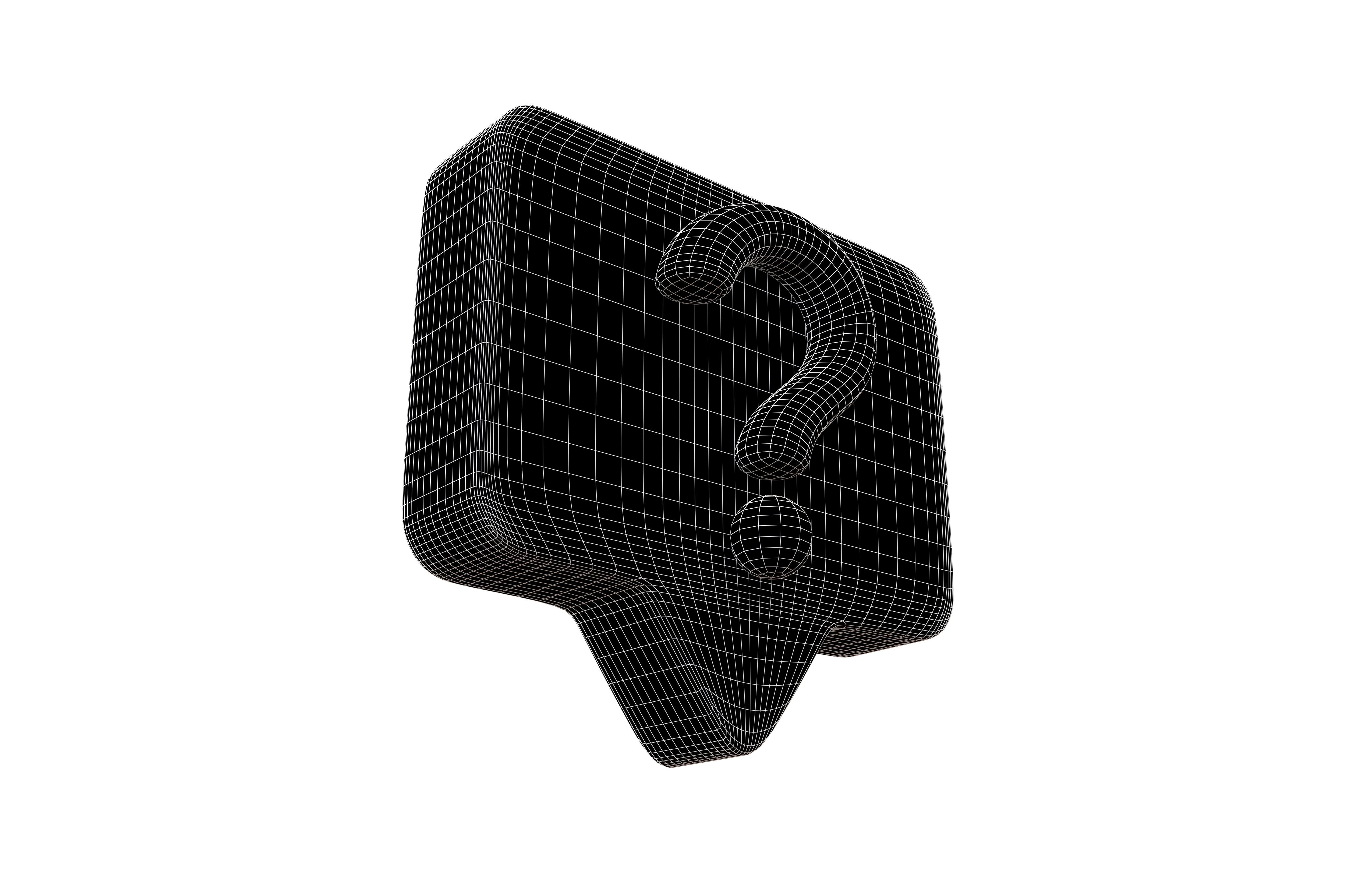 3D model Question Mark Speech bubble V3 004 VR / AR / low-poly | CGTrader