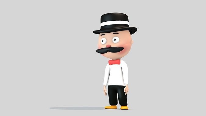 3D model Business Man - Cartoon Character VR / AR / low-poly | CGTrader