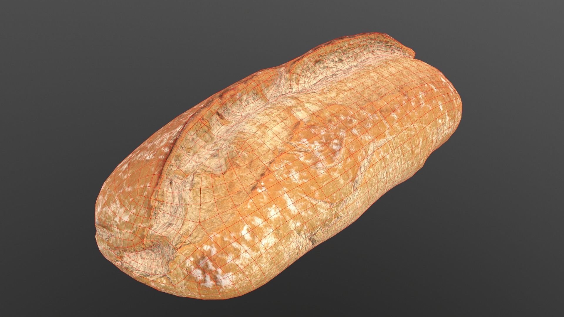 3D model Bread Roll AR VR PBR Lowpoly with game ready 3d Model VR / AR ...