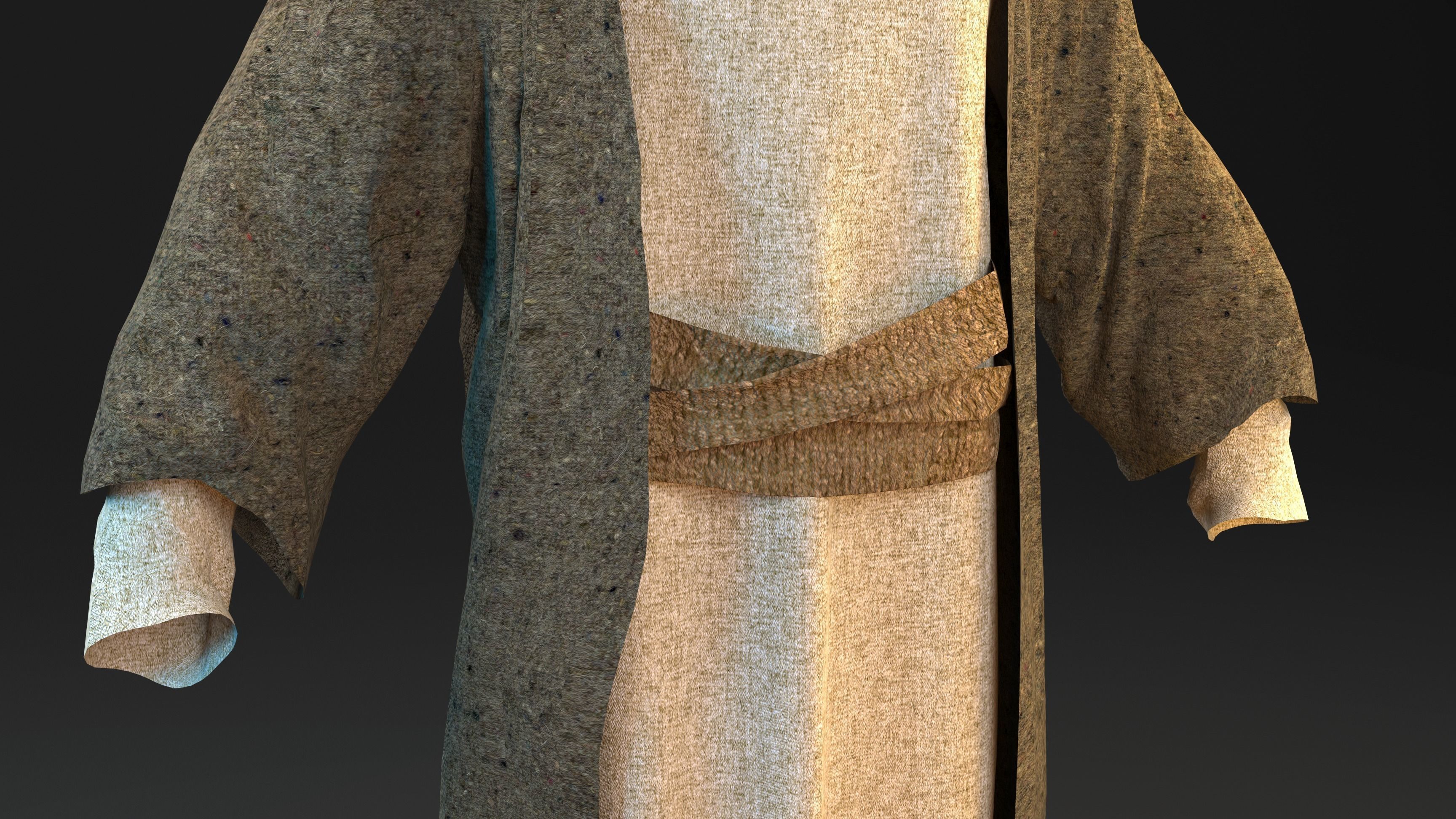 Old arabian man clothes A-Pose 3D model | CGTrader