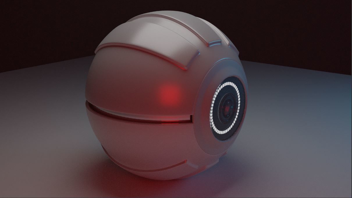 futuristic sphere drone 3D model | CGTrader