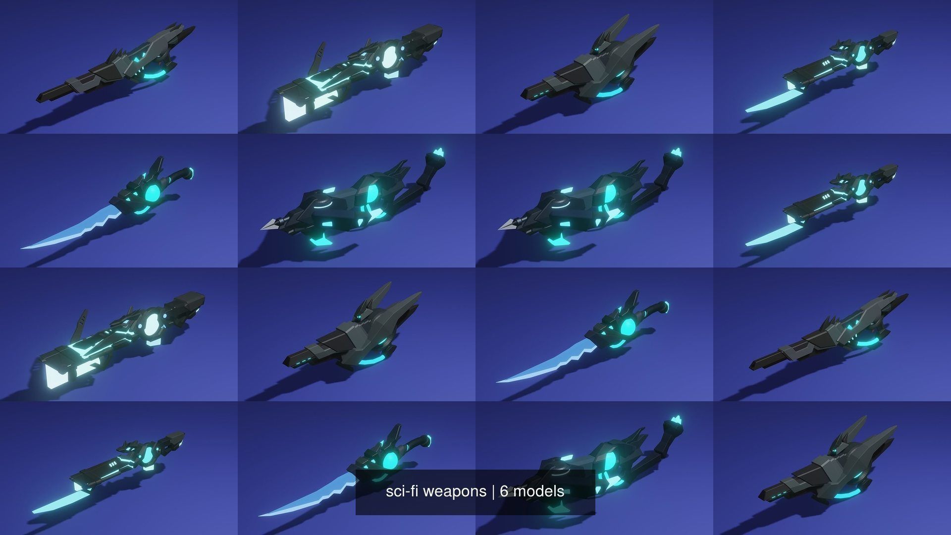 3D Model Collection sci-fi weapons VR / AR / low-poly | CGTrader