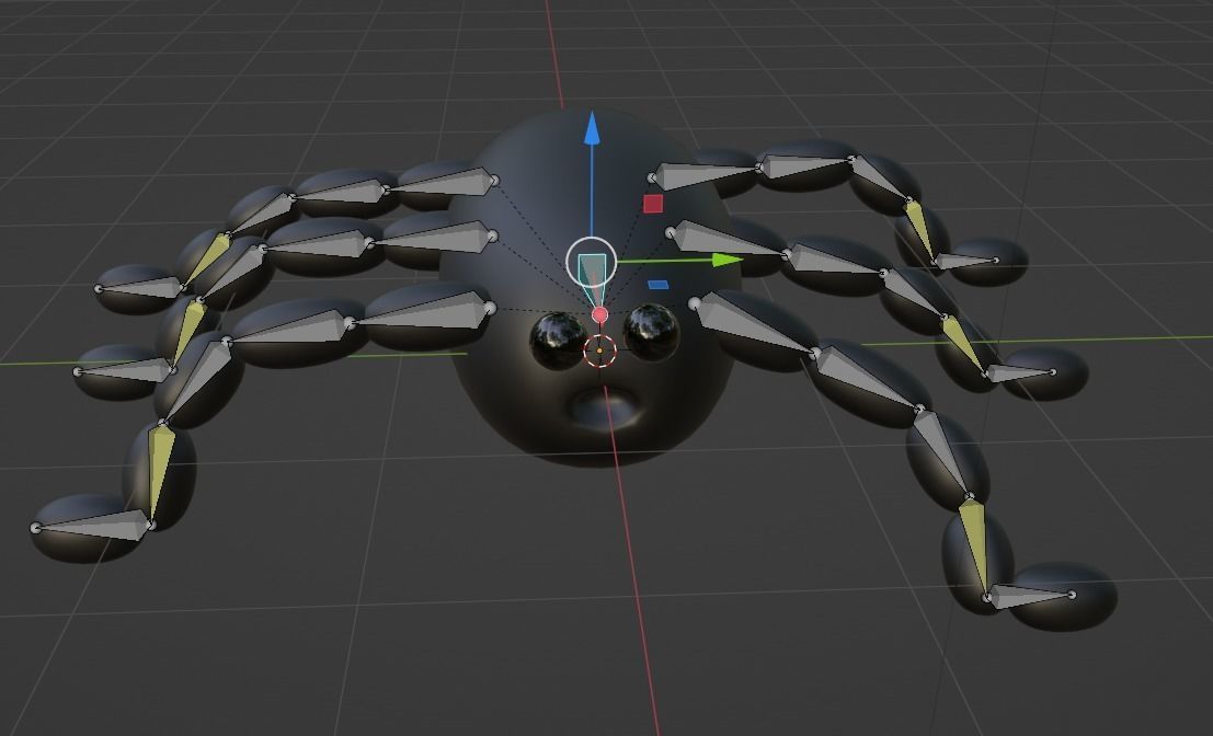 spider with ready rig free VR / AR / low-poly 3D model animated rigged ...