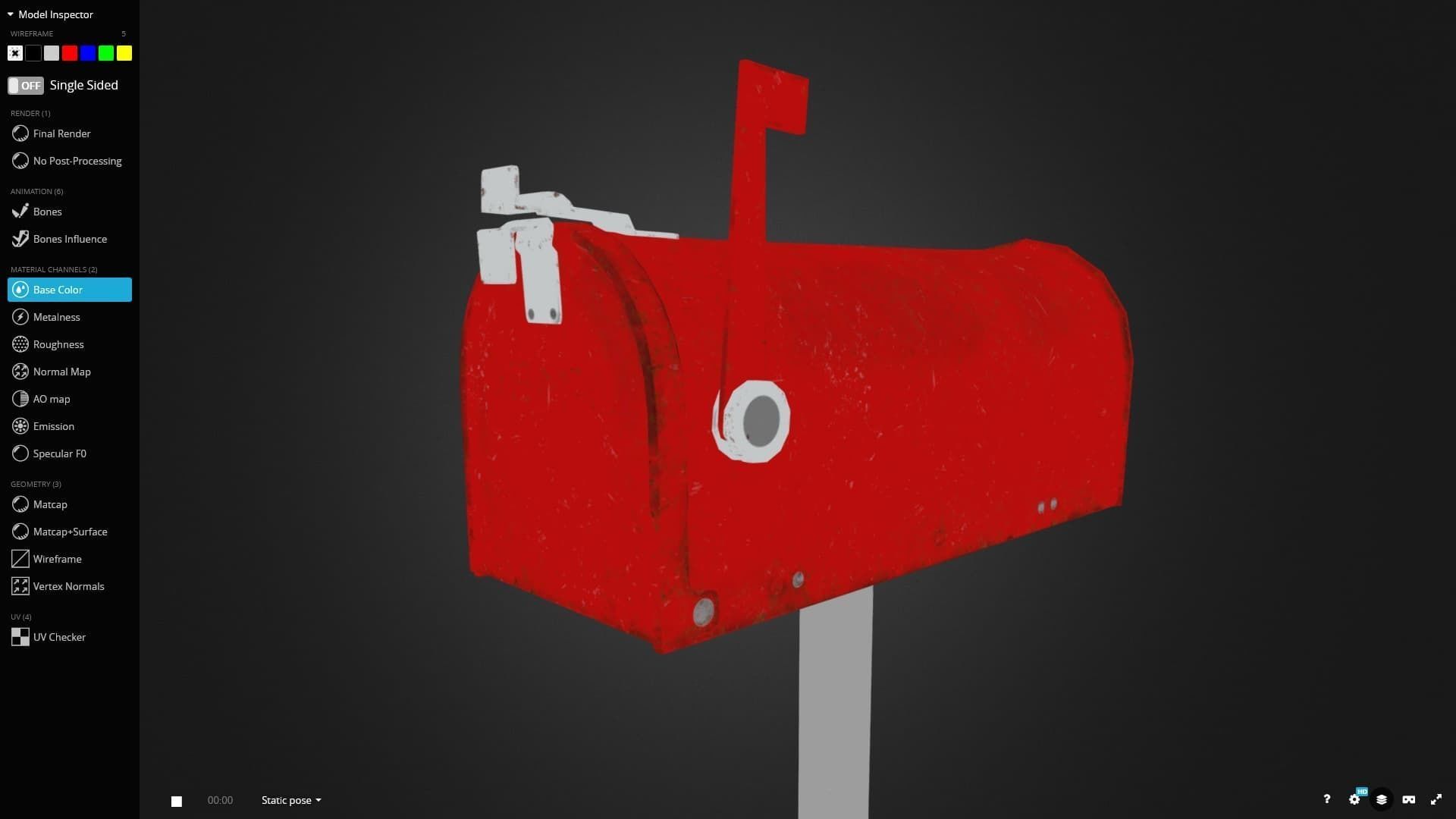 3D model American Style Mailbox 3D Game Asset Rigged and Animated VR ...