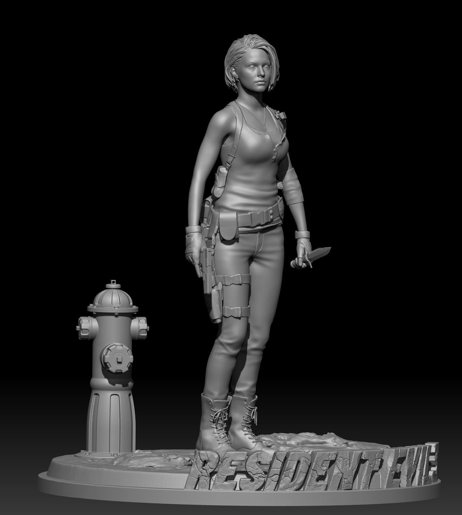 Jill Valentine-Resident evil 3 3D model 3D printable | CGTrader