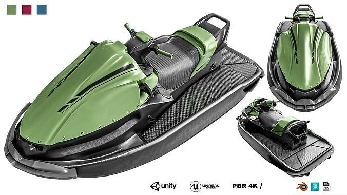 3D model Jet Ski Pack VR / AR / low-poly | CGTrader