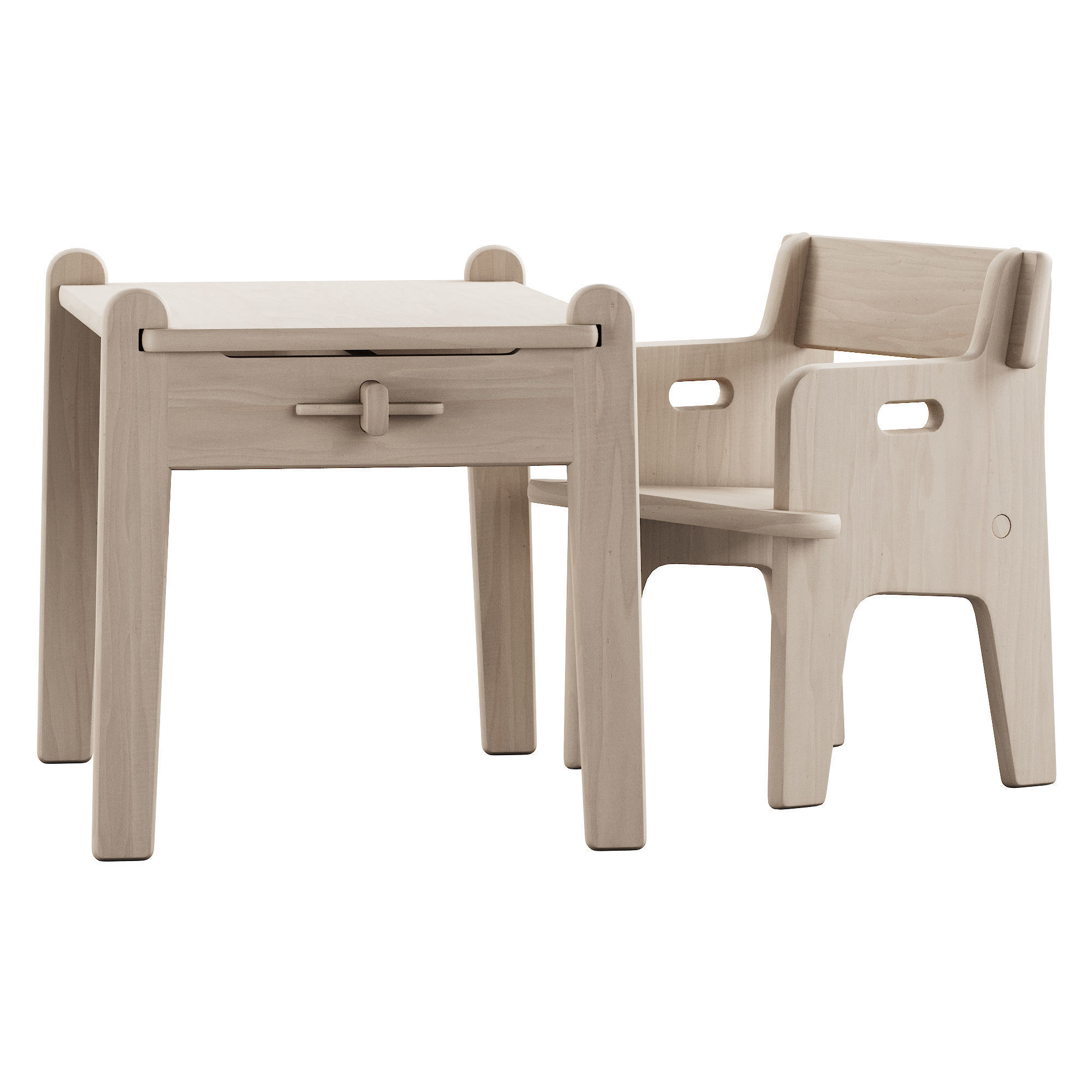 353 CH410 Peters chair n CH411 Peters table by Carl Hansen n Son 3D ...