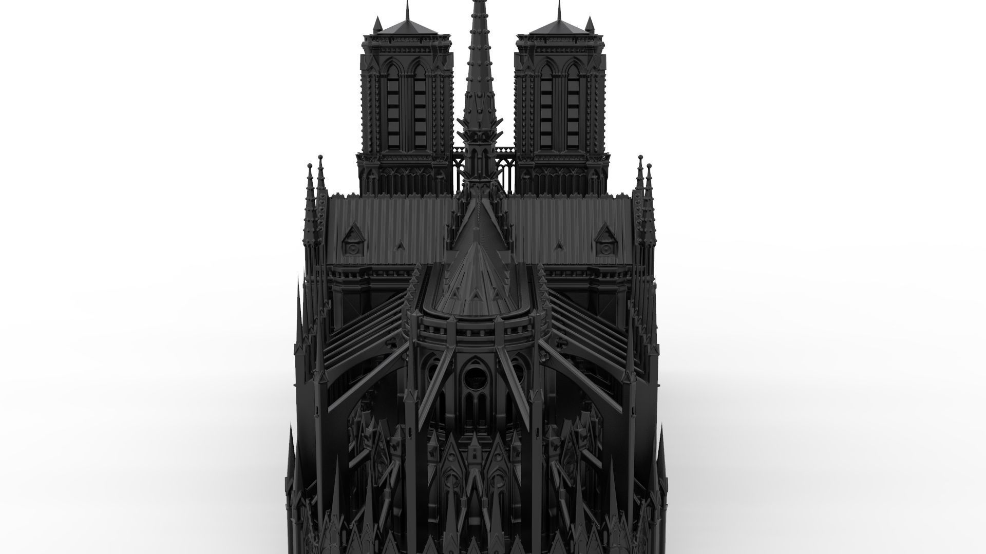 Notre-Dame de Paris Cathedral 3D model 3D printable | CGTrader
