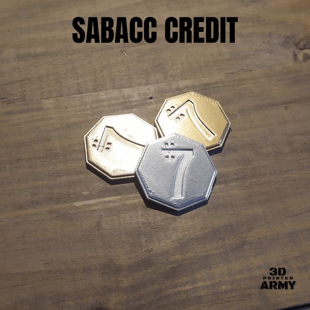 Sabacc credit poker chip 3D model 3D printable | CGTrader