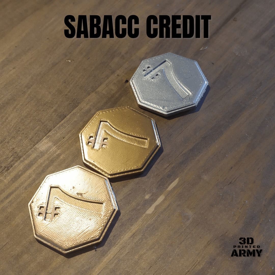 Sabacc credit poker chip 3D model 3D printable | CGTrader