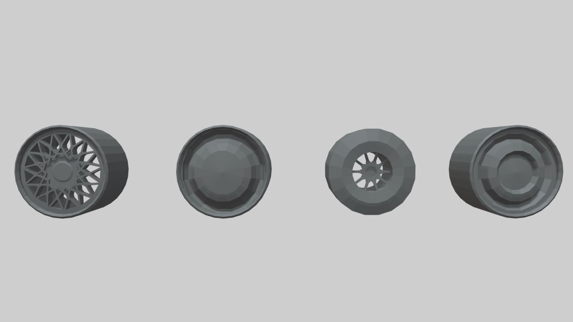 3D model Low Poly Wheel Pack 01 VR / AR / low-poly | CGTrader