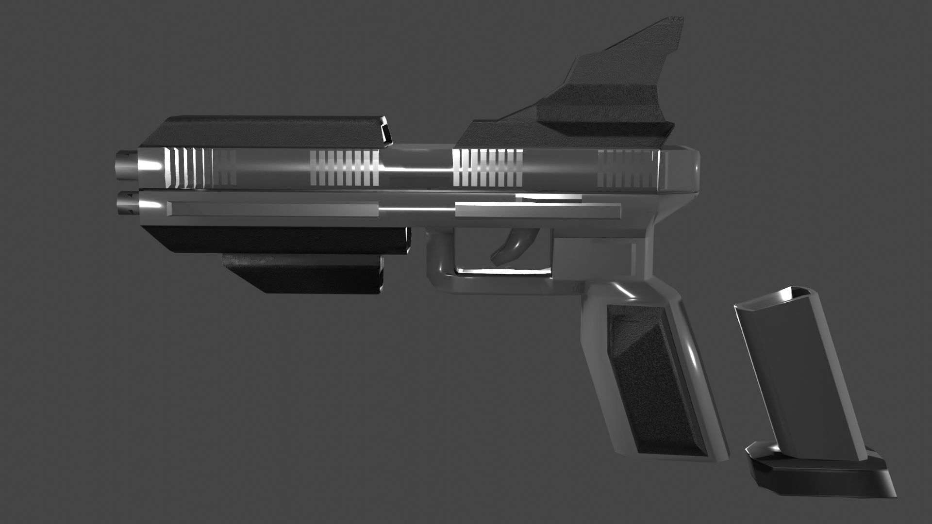 3D model Sci-Fi 9mm Pistol VR / AR / low-poly | CGTrader
