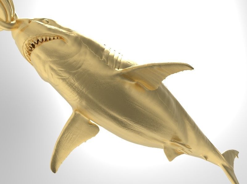 Shark Pendant Necklace Sea Animal Charm Ocean Overlord 3D model 3D ...