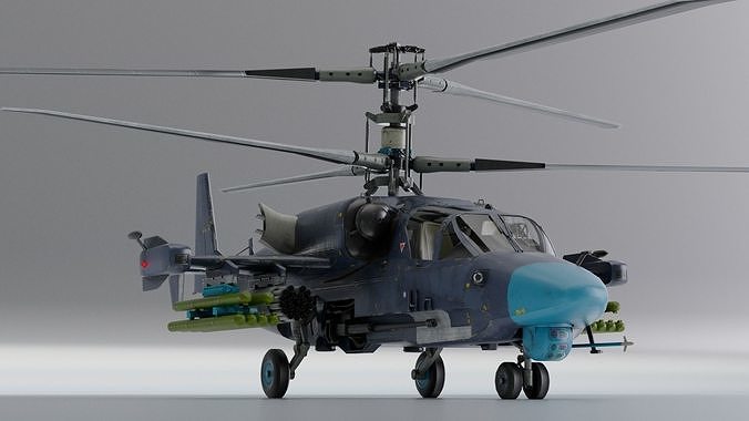 Russian Ka 52 attack helicopter 3D model | CGTrader
