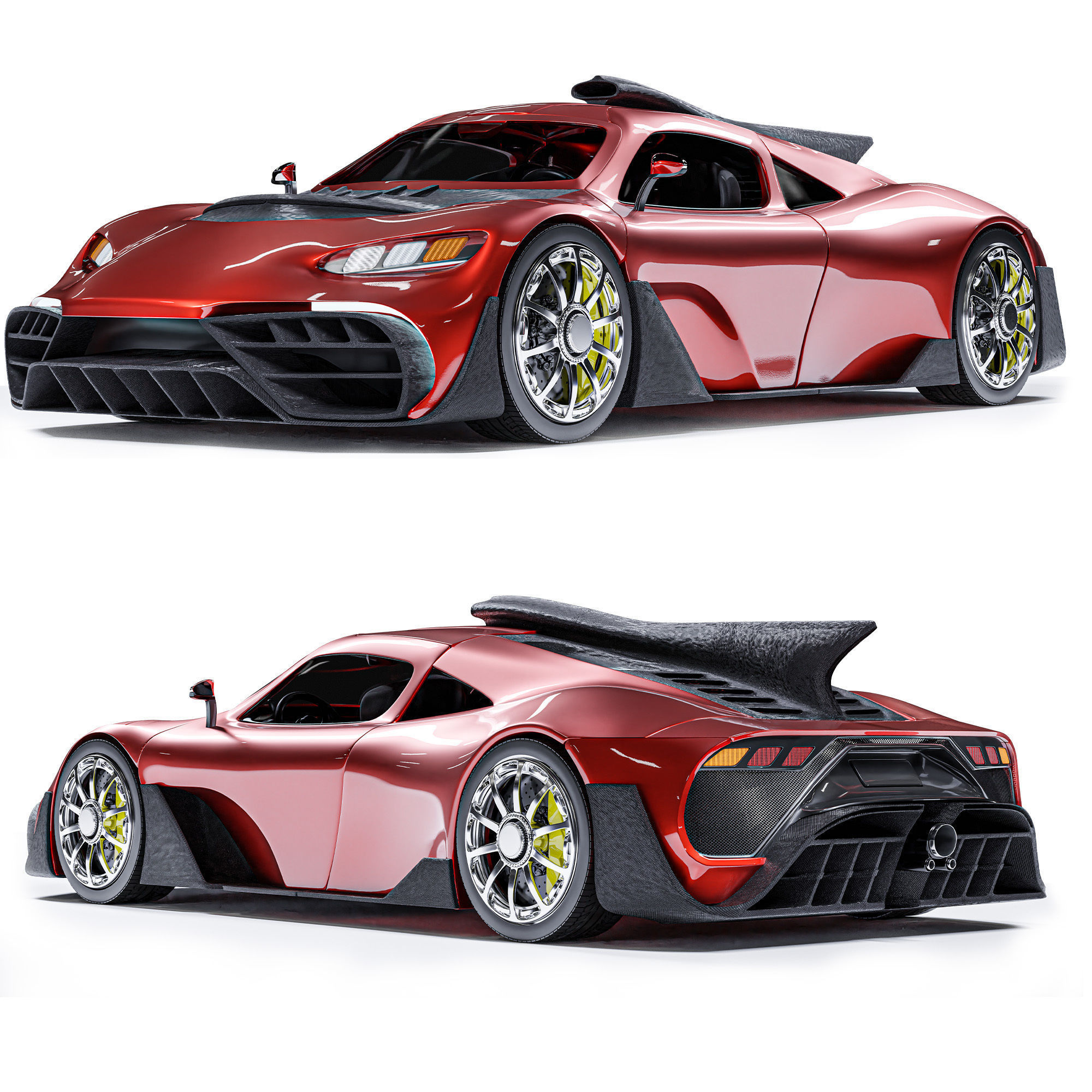 Mercedes-Benz AMG project one 3D model rigged | CGTrader