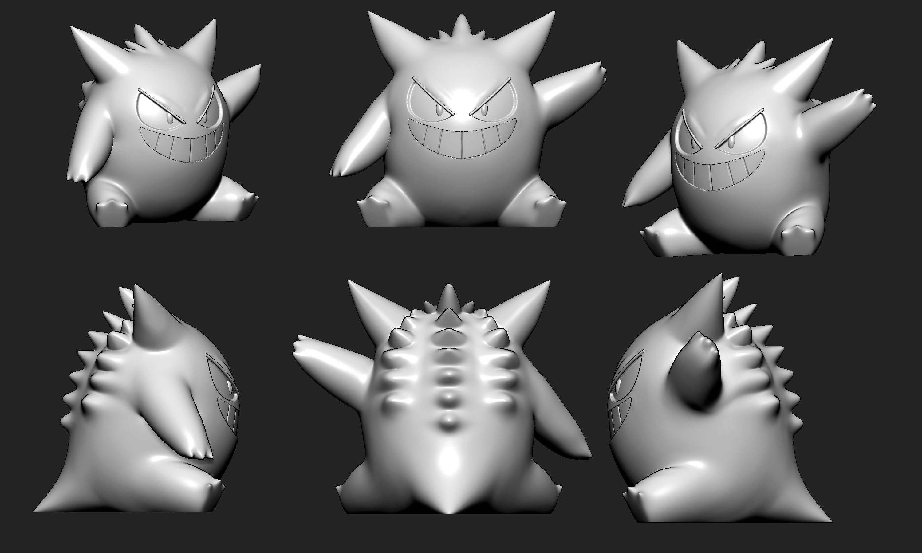 Pokemon - Gengar with 2 poses 3D model 3D printable | CGTrader